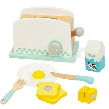 Melissa & Doug Kids Pretend Play Wooden Breakfast Toy - Bread & Butter ...