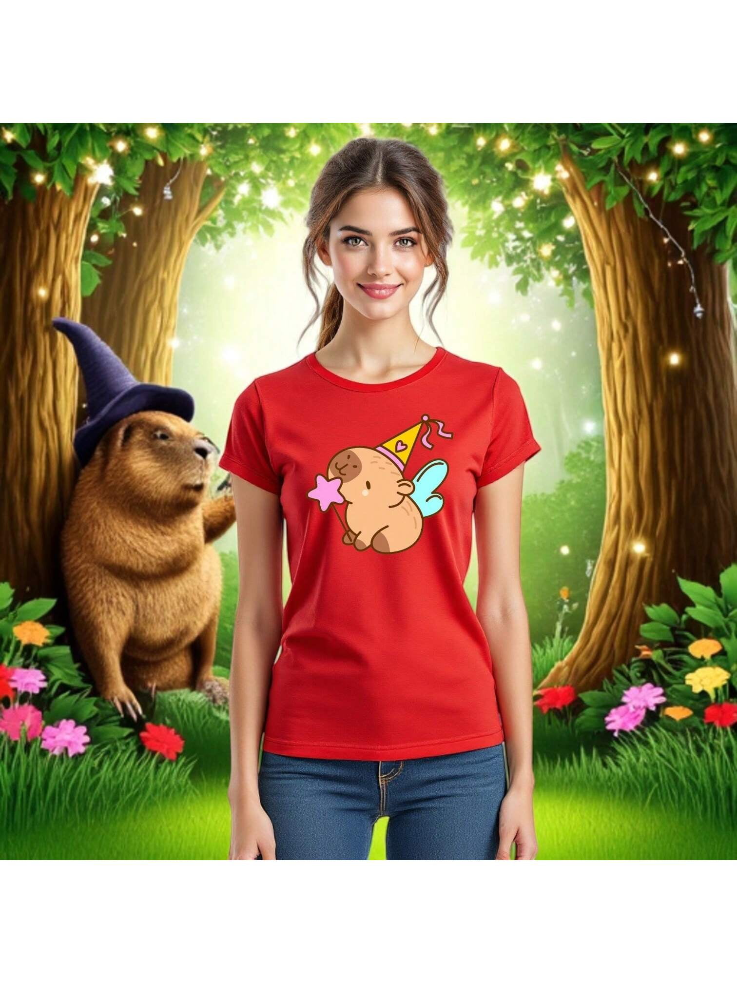 Playera CapyHada – La Capybara Más Mágica del Bosque Ropa Fashion Para ...