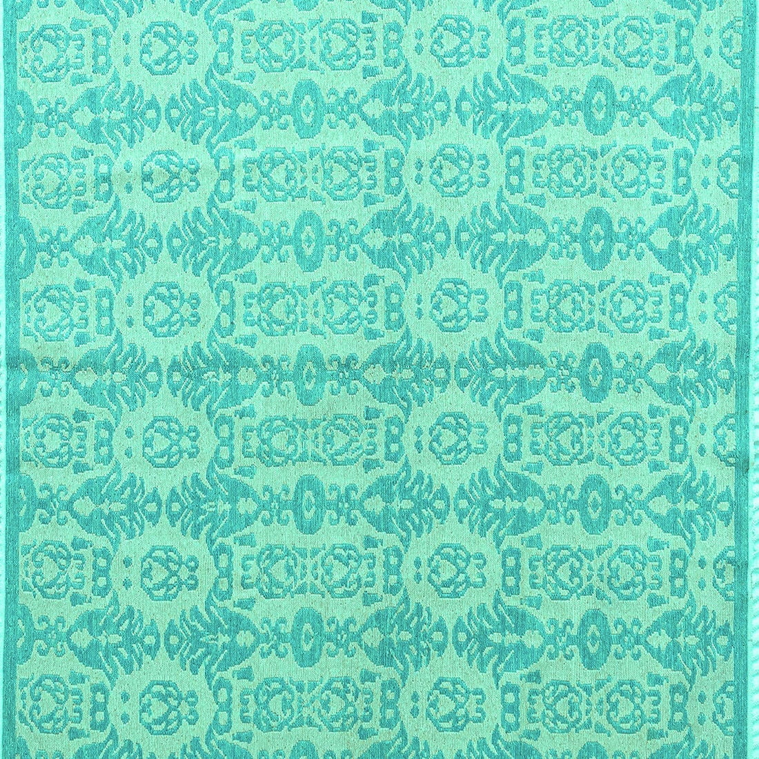 Ahgly Company Machine Washable Indoor Square Abstract Turquoise Blue ...