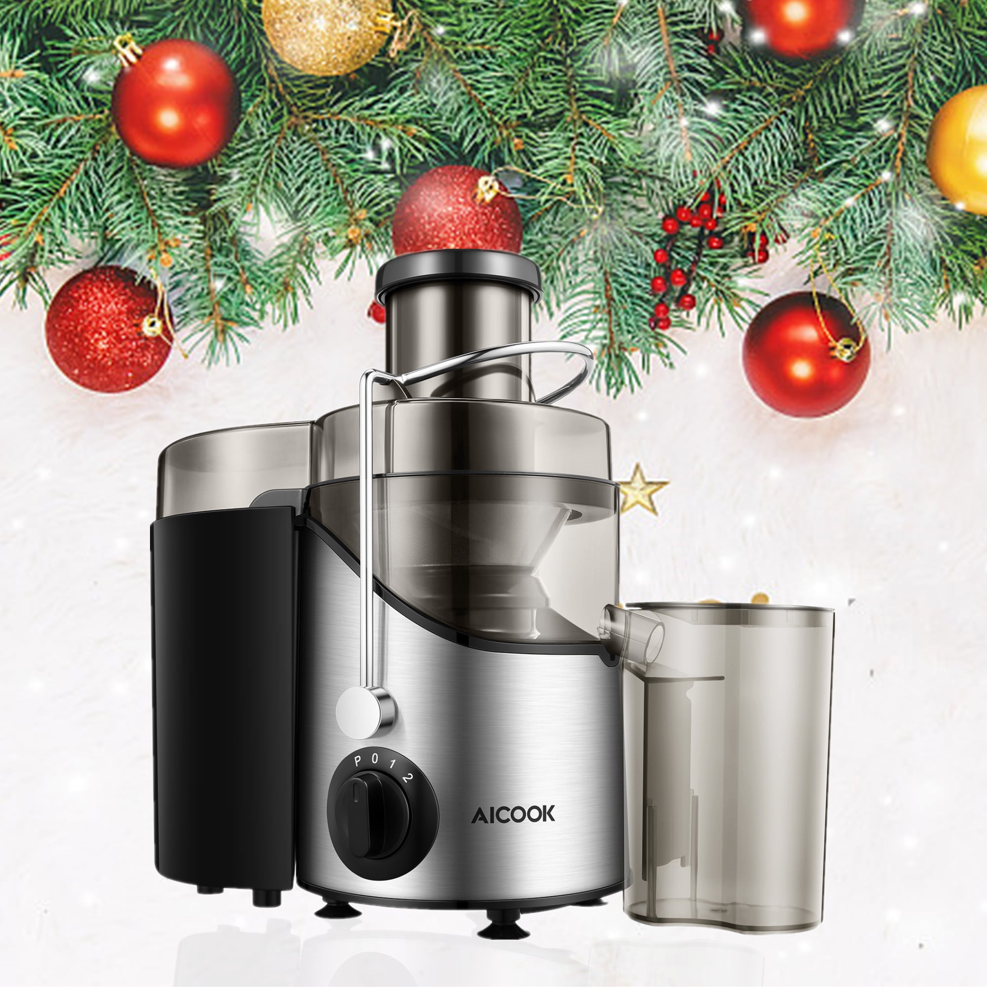 HOUSNAT Juicer Extractor Easy Clean, 3'' Wide Mouth, 3-Speed Control ...