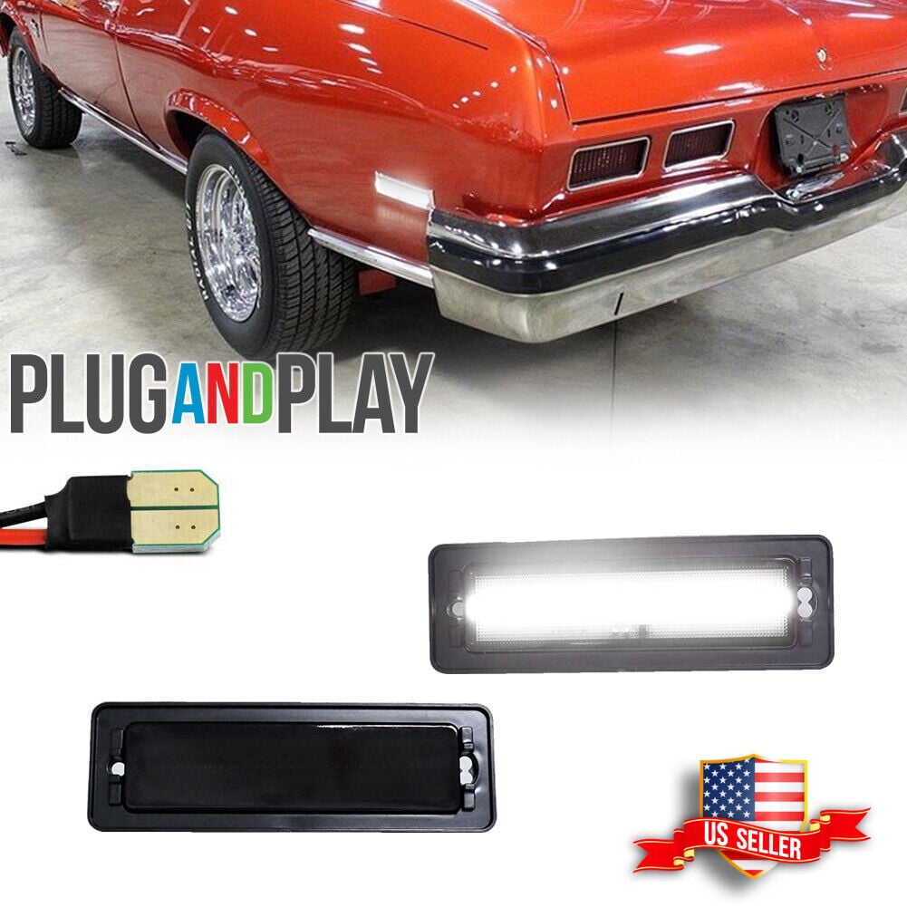 GTINTHEBOX For 1970-1974 Chevy Nova Smoked Front / Rear Bumper White ...