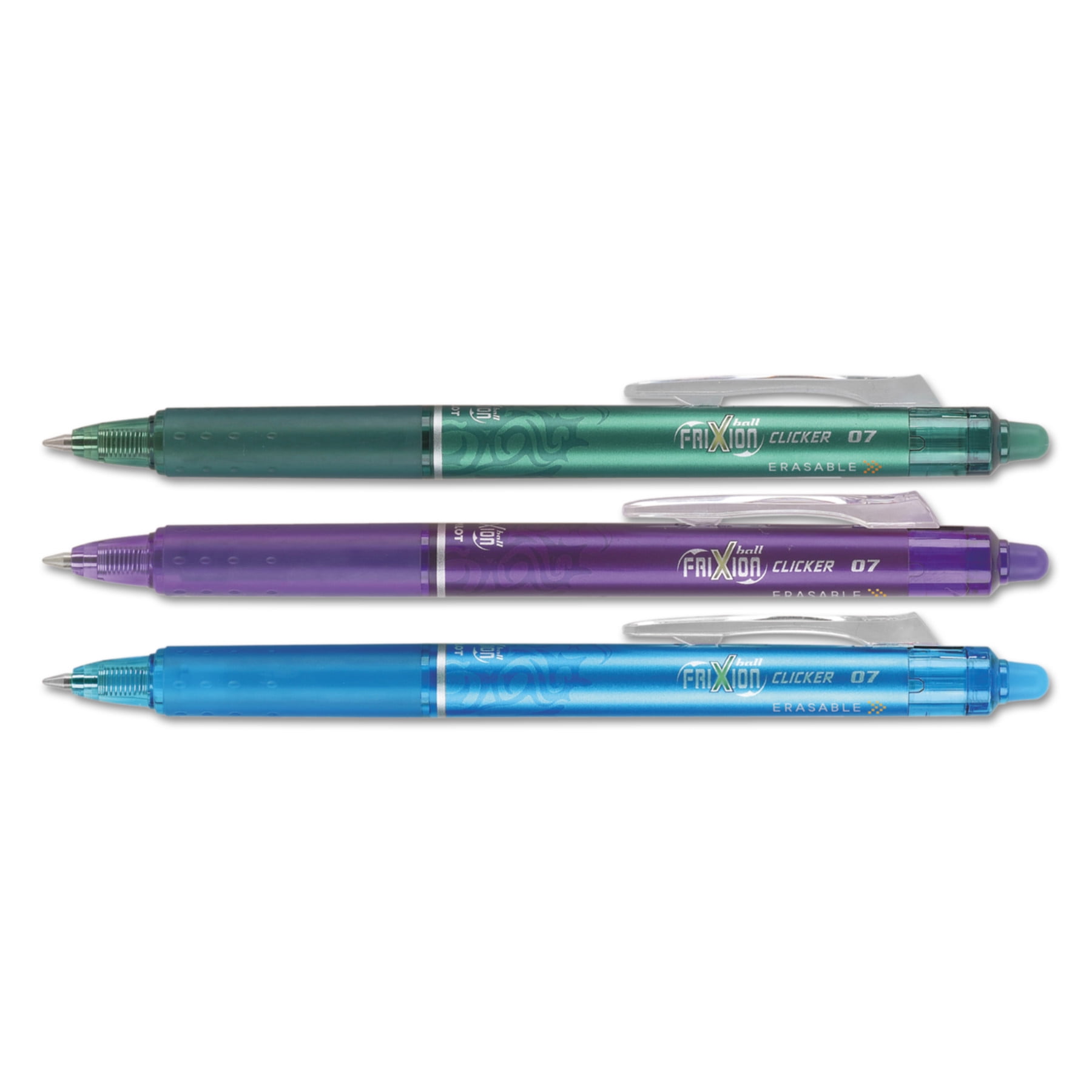 Pilot FriXion Clicker Erasable Gel Ink Retractable Pen, Assorted Ink ...
