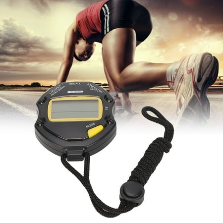 Electronic Stopwatch, Digital Sports Timer, 2-line Display, 20 Lap ...