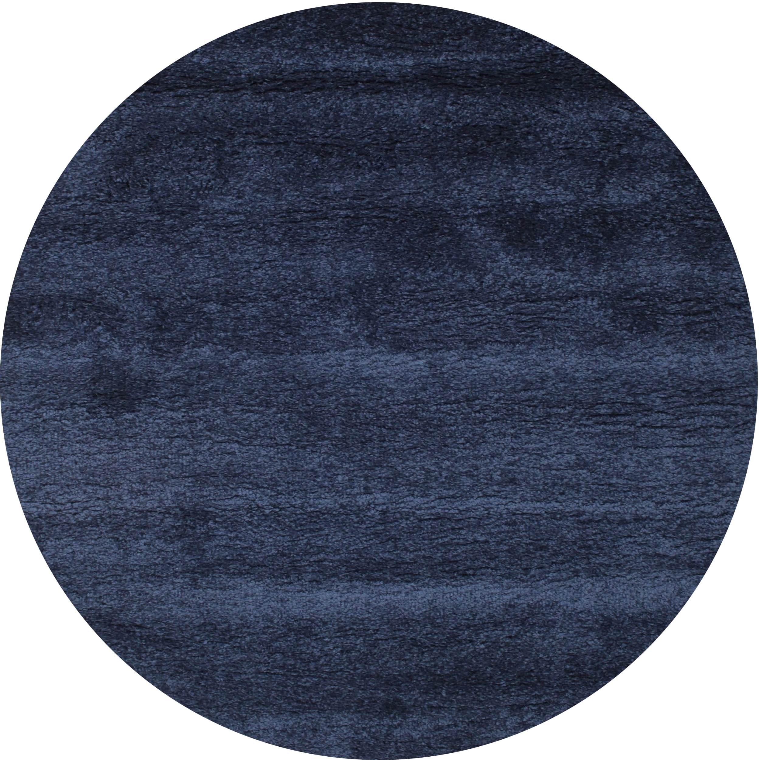 Ahgly Company Indoor Round Contemporary Blue Abstract Area Rugs, 8 ...