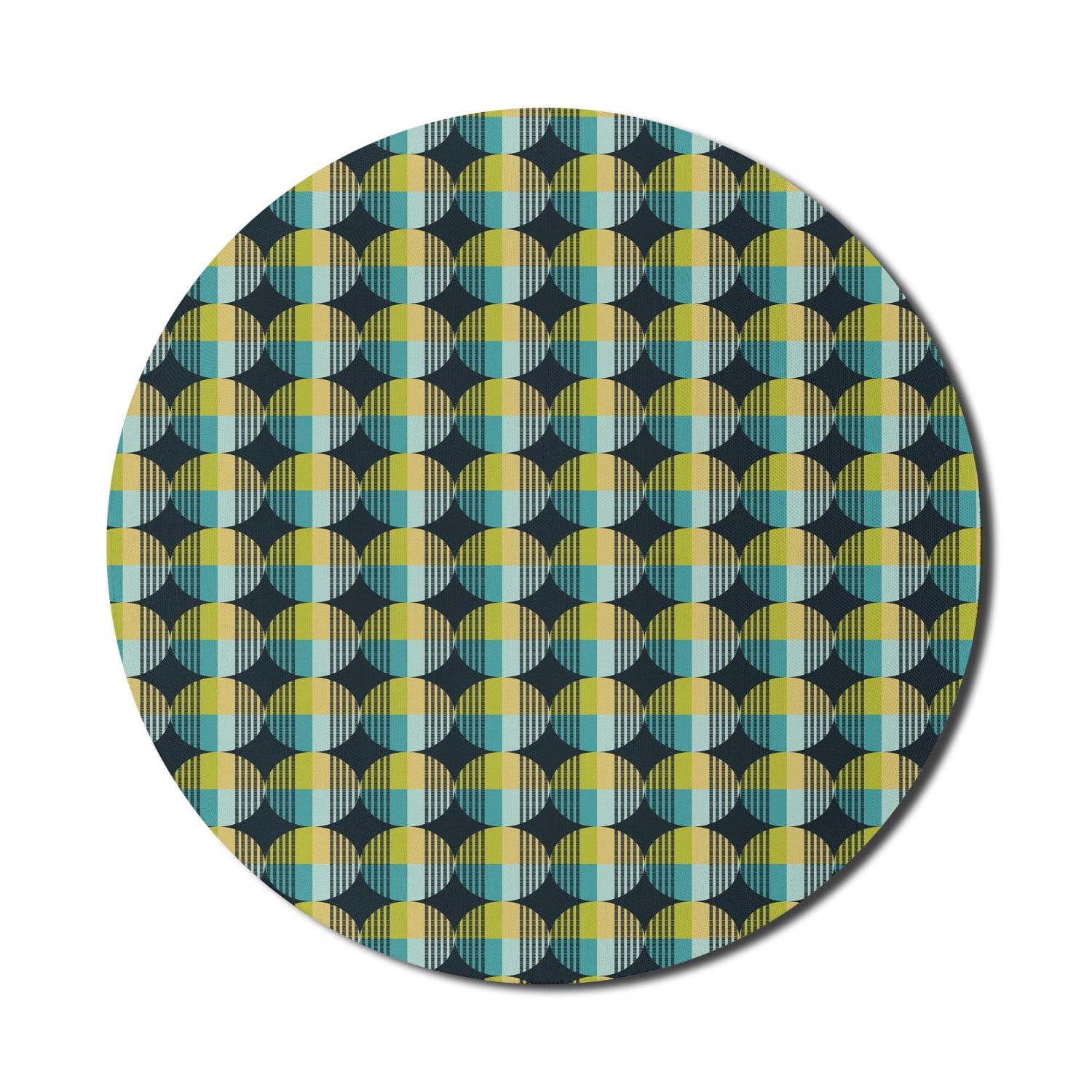 Abstract Mouse Pad for Computers, Continuous Pattern with Retro Rounds ...