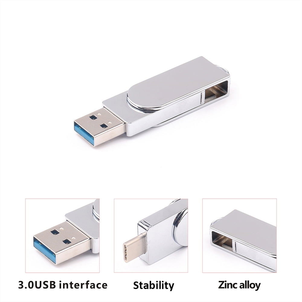 Type C Dual USB 3.0 Flash Drive 32GB Portable U Disk External Storage ...