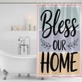 Bless Our Home Small Stall Shower Curtain, Waterproof Shower Curtains ...
