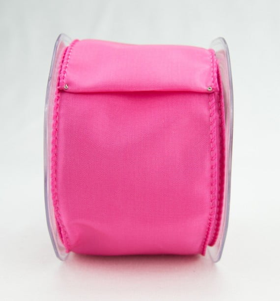Ribbon Bazaar Wired Iridescent Taffeta 2-1/2 inch Shocking Pink (Same ...