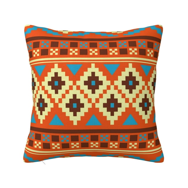ZICANCN Retro Tribe Aztec Geometry Throw Pillow Covers, Bed Couch Sofa ...