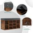 Ivinta Shoe Storage Bench with Cushion, Storage Cabinet Bench with ...
