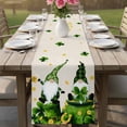 St. Patrick's Day Table Runner - 72 Inch Long Green Gnomes Gold Coin ...