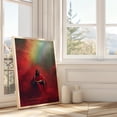 Affixzi Jesus Reading Scripture Wall Art: Dramatic Rainbow Light, Red ...