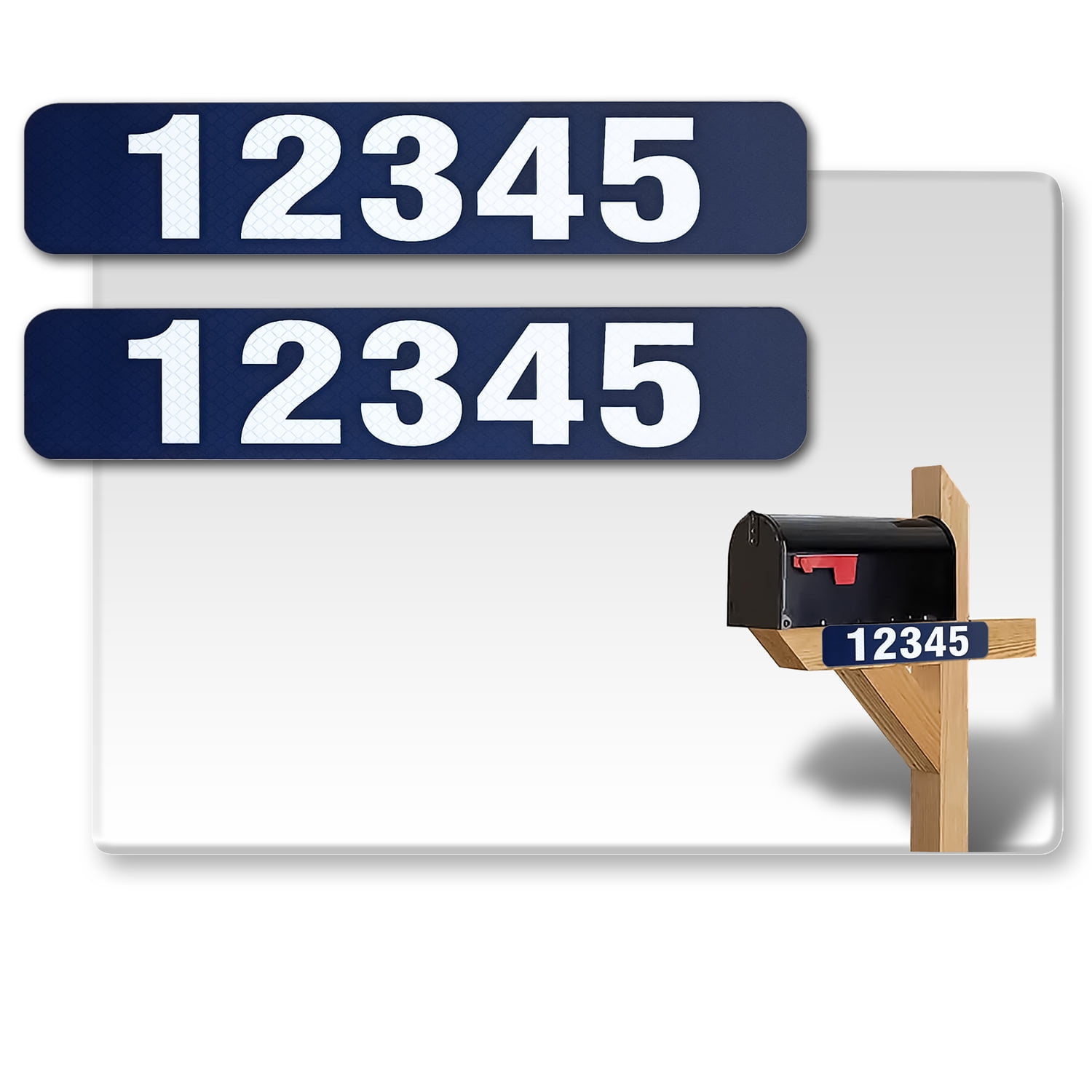 2 Pack Customized Horizontal 911 Mailbox Address Numbers Stickers ...