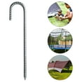 Tersarium Galvanized Rebar Stakes J Hook: Heavy Duty Metal Stake with ...