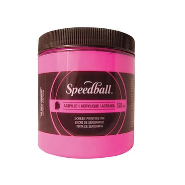 Speedball Block Printing Ink, Water-Based, 8 oz. Jar, Fluorescent ...