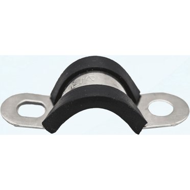 Steel Loop Hose Clamp, Rubber Cushioned, 2-1/2" Clamp ID, 1/2" Band ...