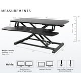 "VIVO Dual Stand-Up Desk Riser, 36"" Adjustable Height, Black ...