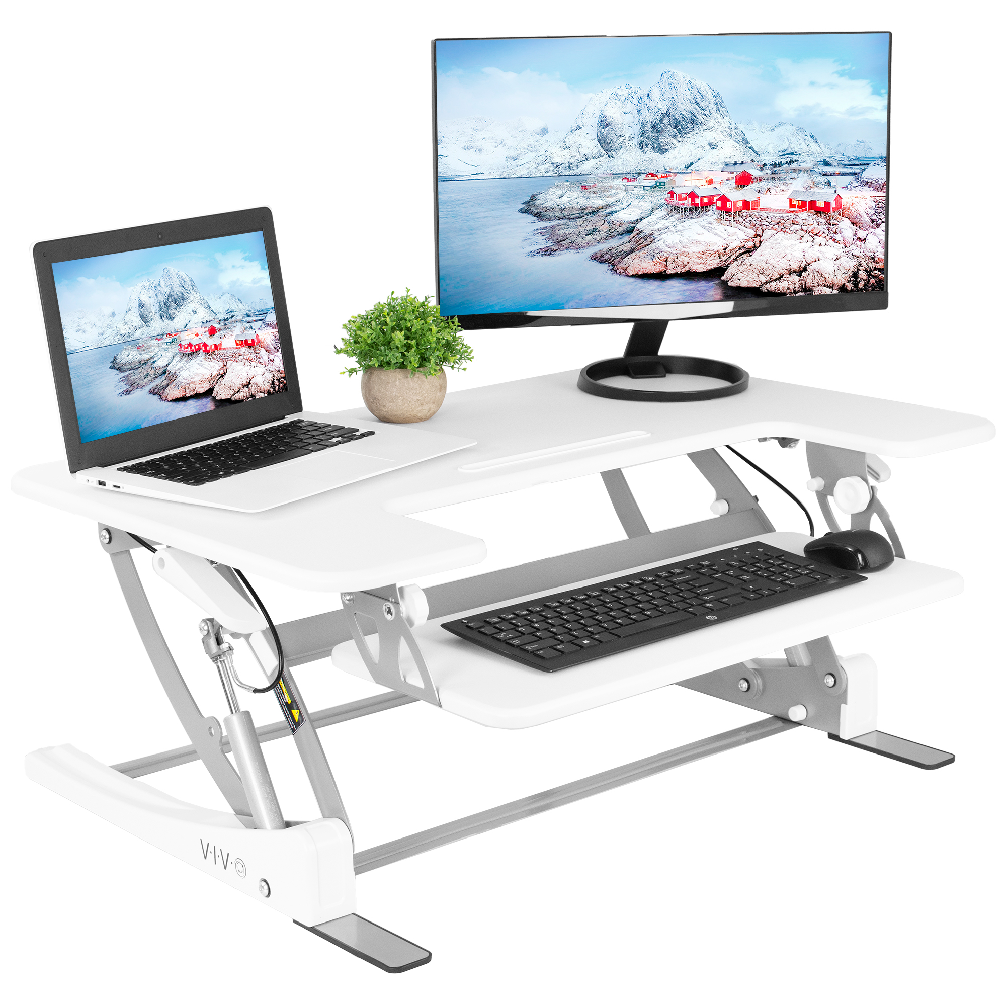 VIVO White Height Adjustable Stand Up Desk Converter 36 Sit To Stand VIVO White Height Adjustable Stand Up Desk Converter 36 Sit To Stand