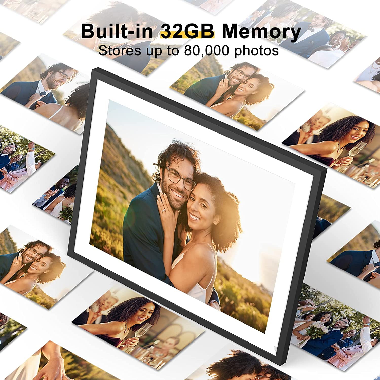 Arktronic 17 inch Large Digital Picture Frame,Wifi Digital Photo Frame ...