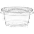 2 oz Clear Disposable Plastic Portion Cups with Lids, 100 Sets Small ...