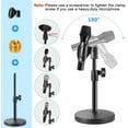 Compact Desktop Microphone Stand, Metal Base, Supports Handheld ...