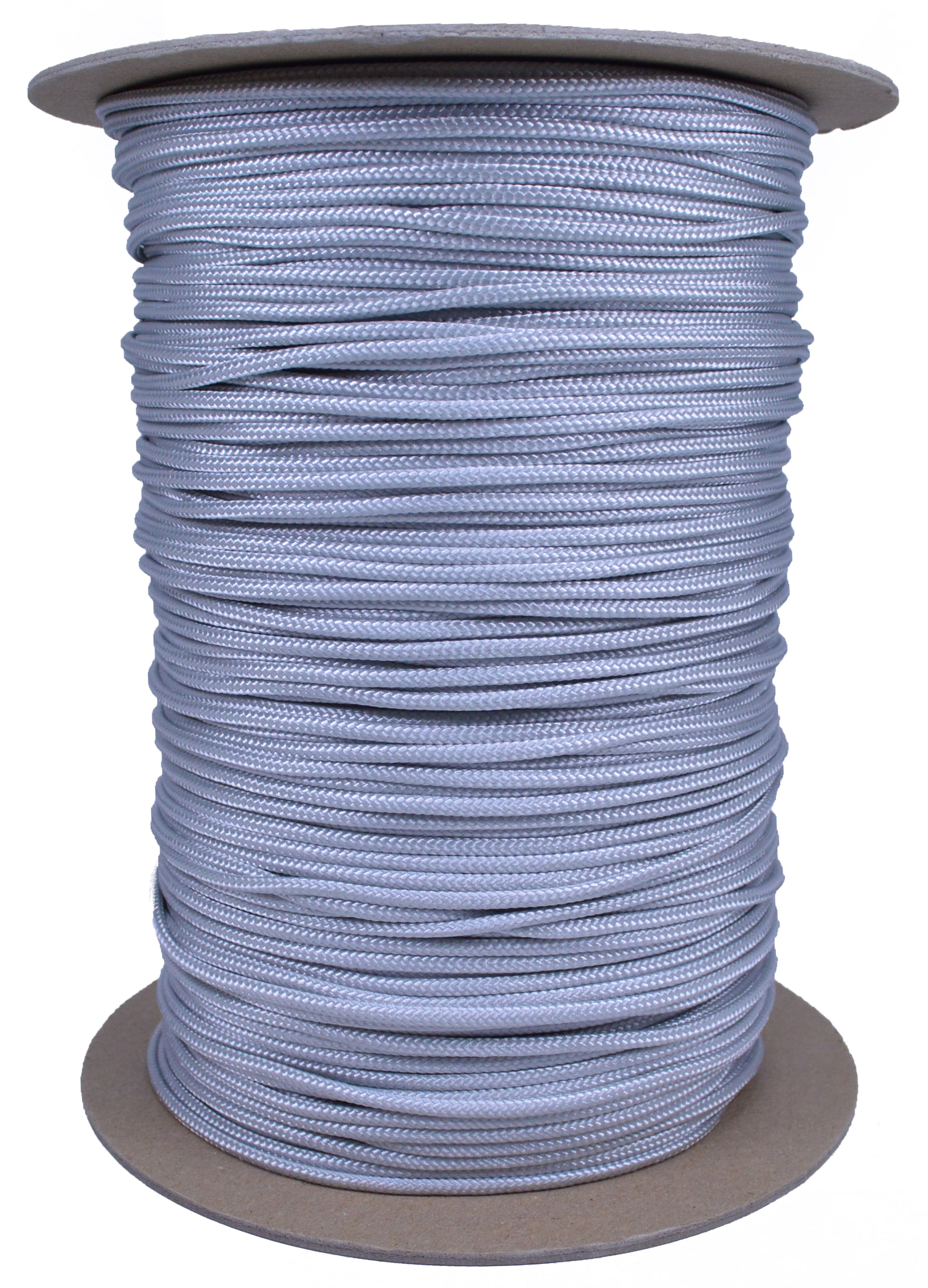 Silver Grey 325 Cord 3 Strand Paracord - 1000 Foot Spool - Walmart.com