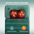 HOMEMASSA Vibrating Massage Mat with Heat,Shiatsu Kneading Neck ...