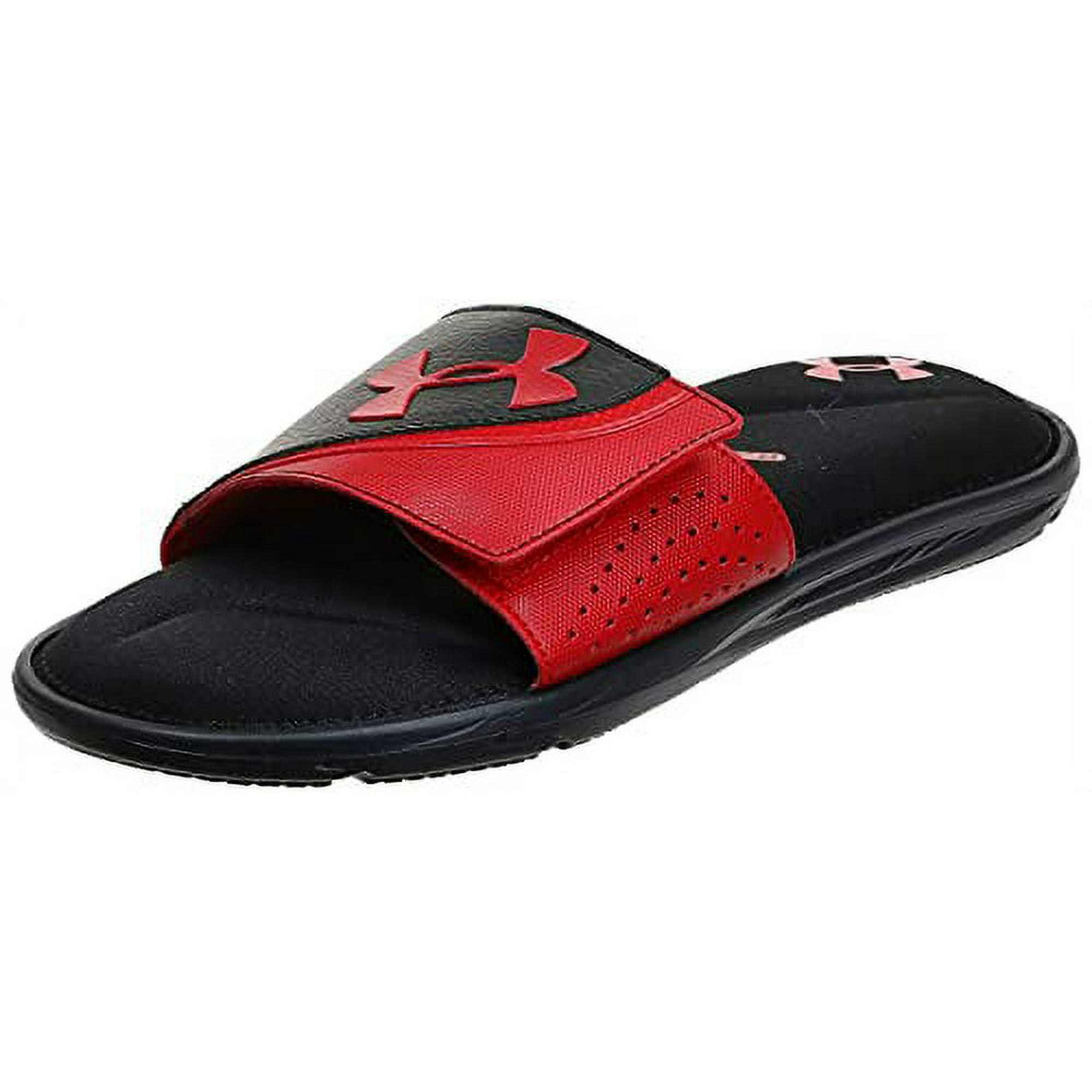 Under Armour Men s Slide Sandal Black 001 Red 7 Walmart