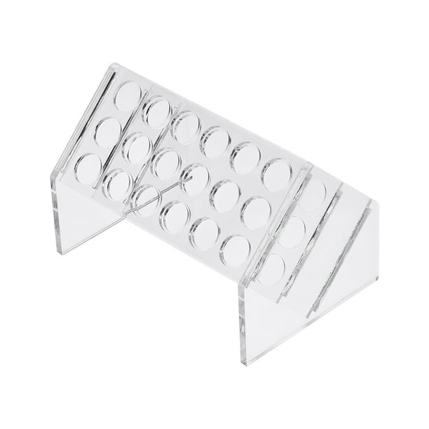 Unique Bargains Slant Rack Acrylic Test Tube Holder 18-Well for 10ml ...