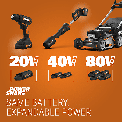 Worx edger battery store