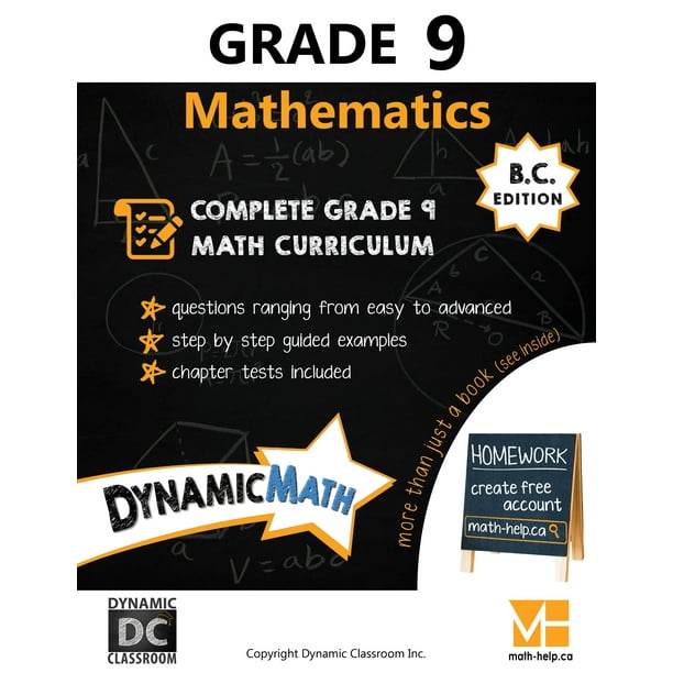 Dynamic Math Workbook for Grade 9, aligned to the BC curriculum ...