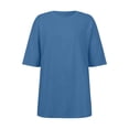CUSTG Women Casual T-Shirts Simple Solid Color Fashion Short Sleeve ...