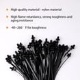120 push-type installation ties, 6 different sizes, black nylon car ...