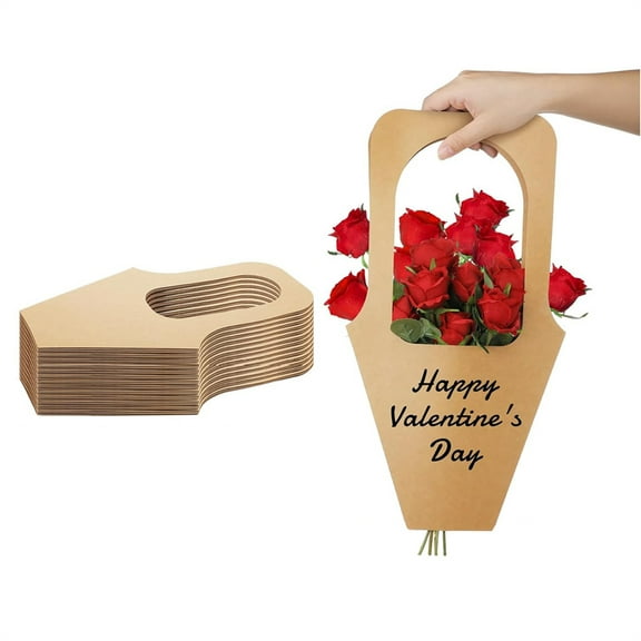 dajkiuy Valentine's Day Flower Gift Box - 5 Pieces Artificial Rose ...