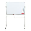 Costway Portable Large Rolling Mobile Whiteboard 40'' x 26'' Adjustable ...