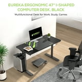 Free Shipping! Eureka Ergonomic 47x23 Inch Computer Desk, Black Office ...