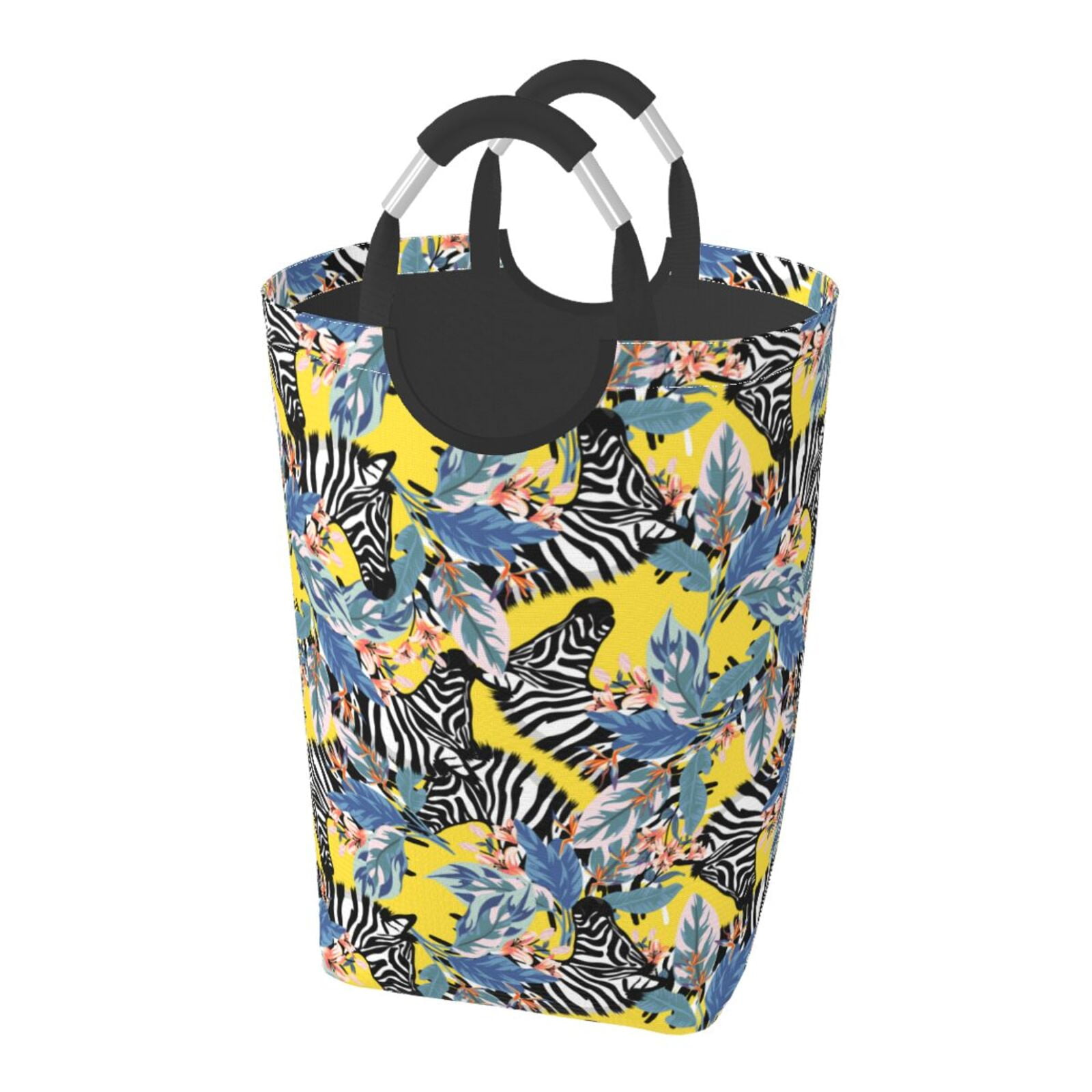 Zebra Dazzling Dazzling Rectangle Laundry Basket,Collapsible Folding ...