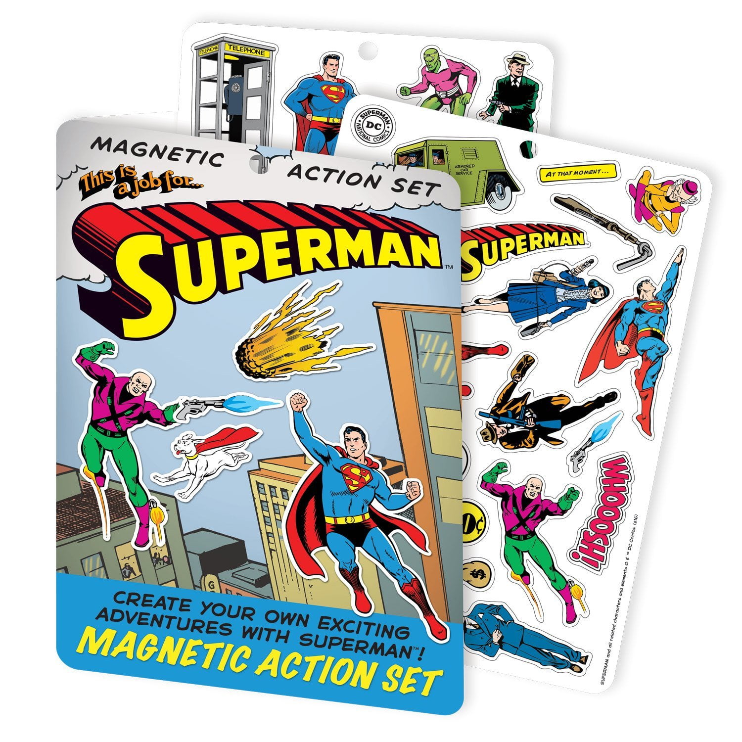 Superman Magnetic Action Set, 2 Sheets - Walmart.com