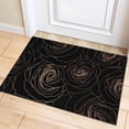 Fashion Light Luxury Simple Area Rugs, Black Gold Rose Indoor Non-Slip ...