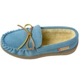 Alpine Swiss Sabine Womens Suede Shearling Moccasin Slippers with ...