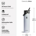 Hydro Flask Wide Mouth Water Bottle with Flex Straw Cap - 24 oz ...