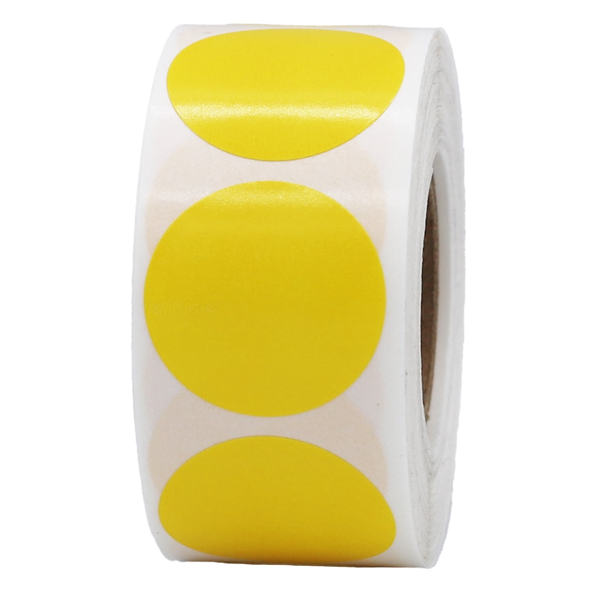 Hot Yellow Circle Dot Stickers | 1" Inch Round | 500 Pack - Walmart.com