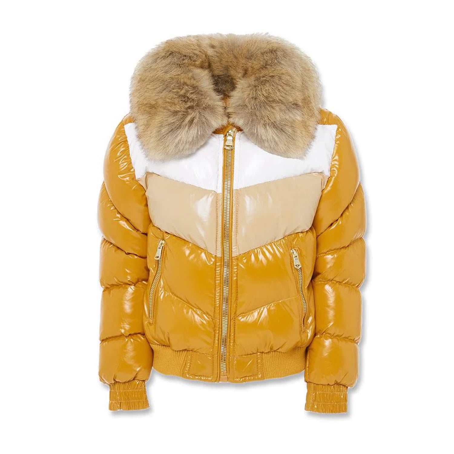 Jordan Craig Color Blocked Boys Puffer Jacket Wheat 91587b-wheat ...