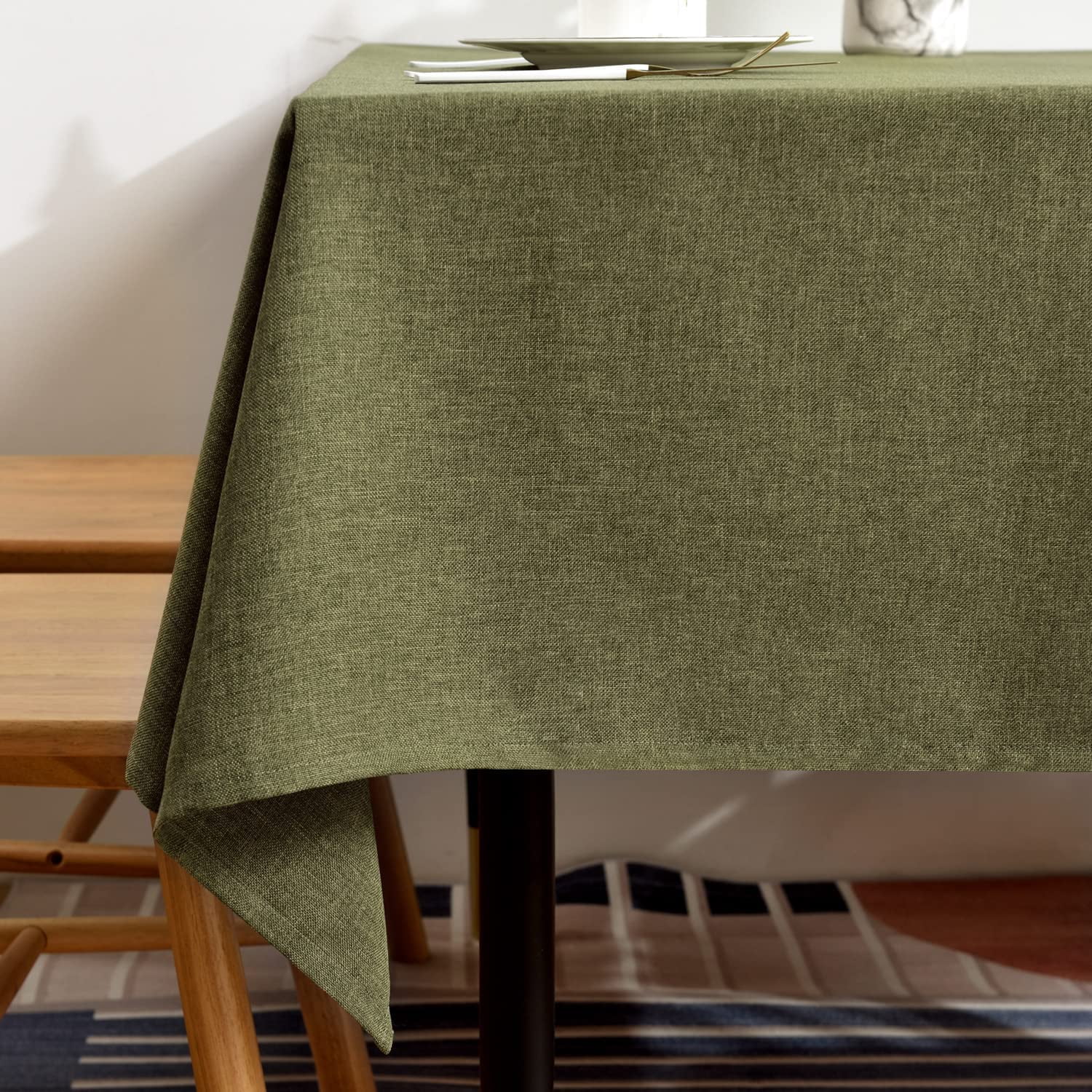 Click here for Unbranded Washable Faux Linen Rectangular Tableclo... prices