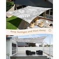 Ash Fronds Sun Shade Sail 12'X16' Gray Silver Slate Leaf Plant Canvas ...