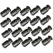 50 Pack Round Cord locks, Plastic Toggle Spring Stopper Single Hole for ...