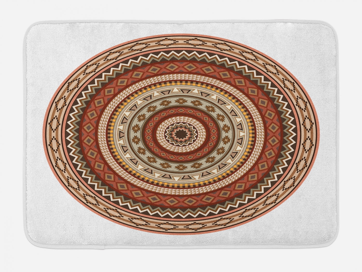 Afghan Bath Mat, Middle Eastern Geometric Pattern with Chevron Zigzags ...