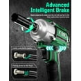 KIMO Impact Wrench 1/2 Cordless, 3000RPM, 9-Piece Drill & Driver Set, 4 ...