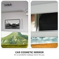 Luxshiny 1Pc Car Cosmetic Mirror Stainless Steel Self-Adhesive Vanity ...