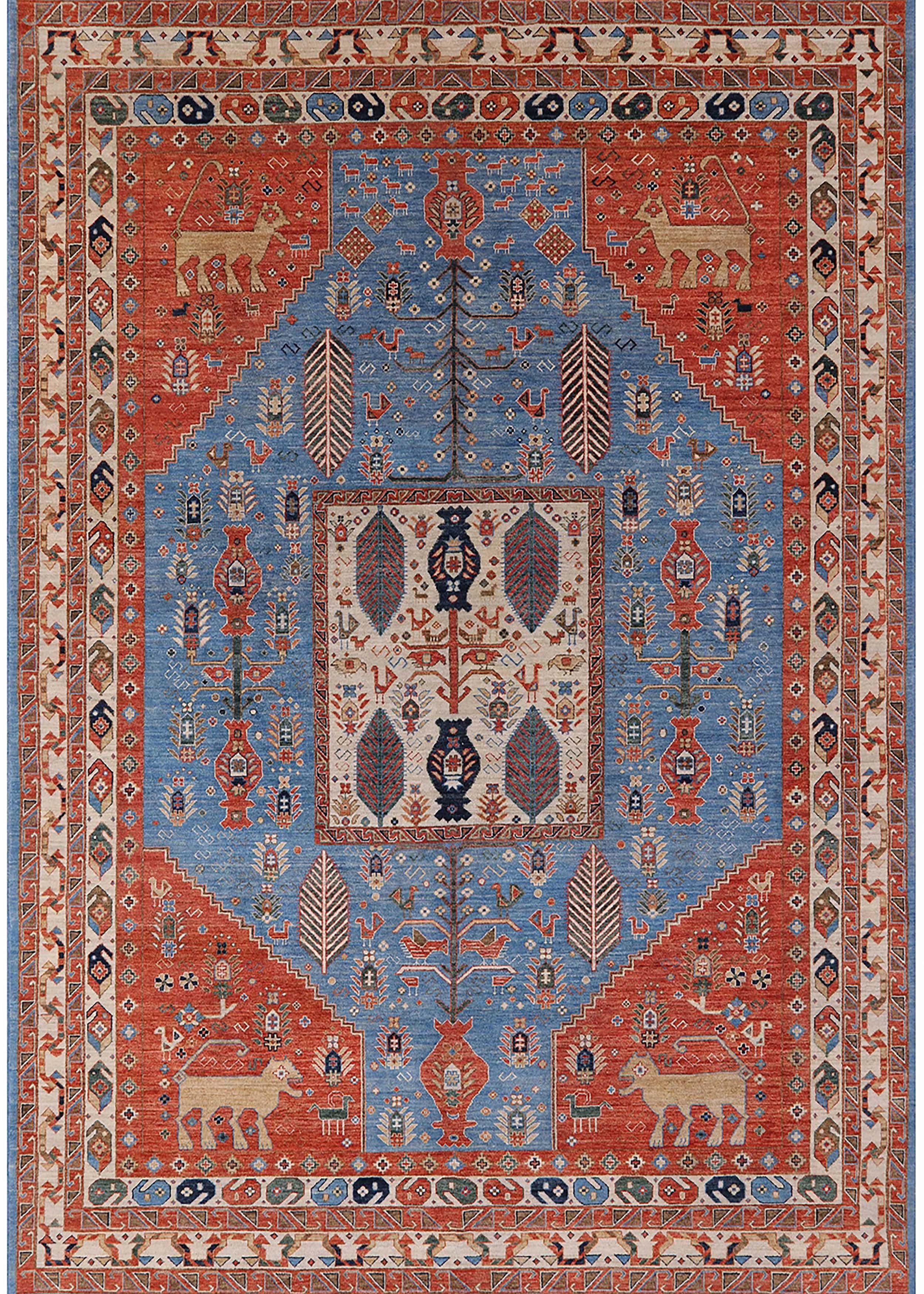 Ahgly Company Indoor Rectangle Mid-Century Modern Fire Brick Red ...